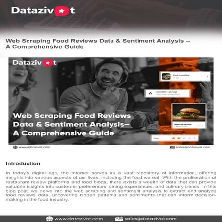 Web Scraping Food Reviews Data & Sentiment Analysis– A Comprehensive Guide.pptx
