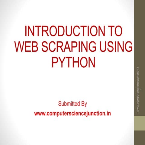 Web Scrapping Using Python Ppt