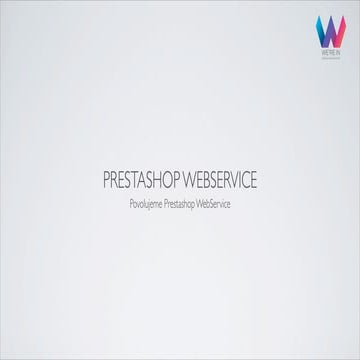 Povolujeme WebService Prestashop | PPT