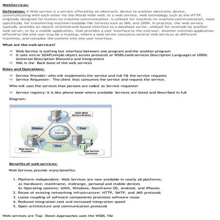 Web Services (SOAP, WSDL, UDDI)