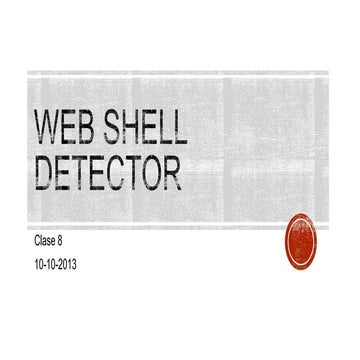 Web shell detector | PPTX