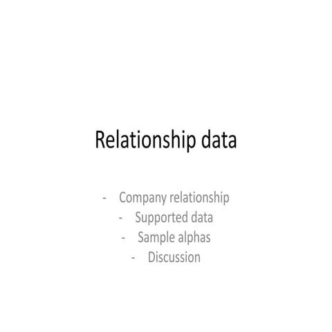 Relationship data | PPTX