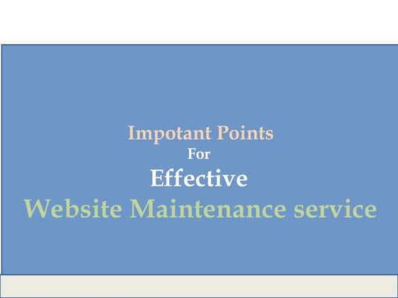 Infotrench's website maintenance checklist | PDF