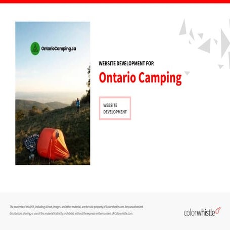 Website Development Project for Ontario Camping Site | PDF