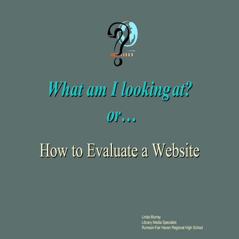 Website Evaluation1 | PPT