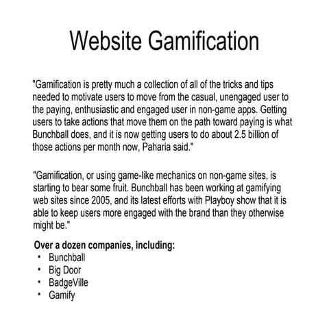 Website Gamification | PPT