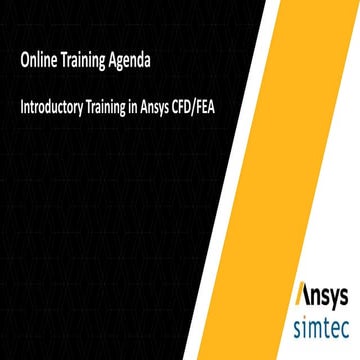 Agenda ANSYS training | PPTX