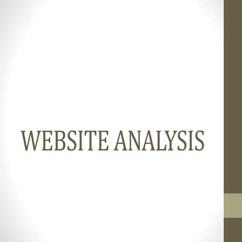 Website analysis | PPT