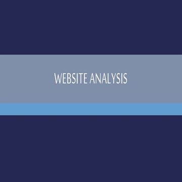 Website analysis | PPT