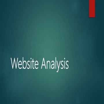 Website analysis | PPTX