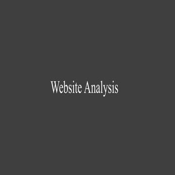 Website analysis | PPTX
