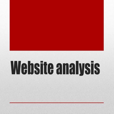 Website analysis | PPTX