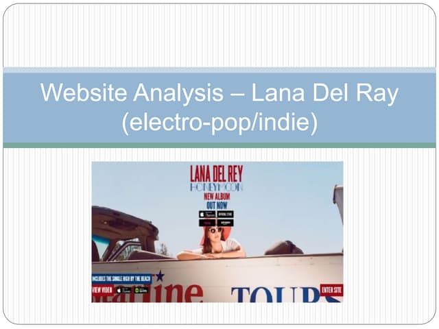 Lana del rey’s website | PPTX