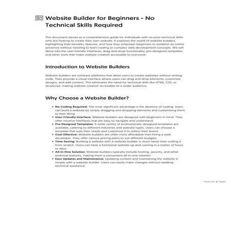 Website Builder for Beginners - No Technical Skills Required.pdf