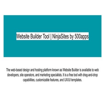 Website Builder Tool _ NinjaSites by 500apps.pdf | Web Development ...