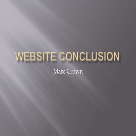 Website conclusion | PPTX