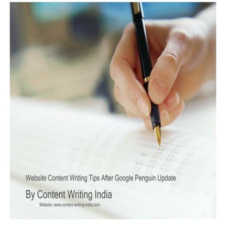 Website Content Writing Tips After Google Penguin Update | PDF