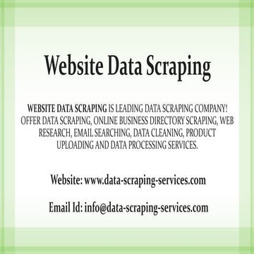 Website Data Scraping | PPT