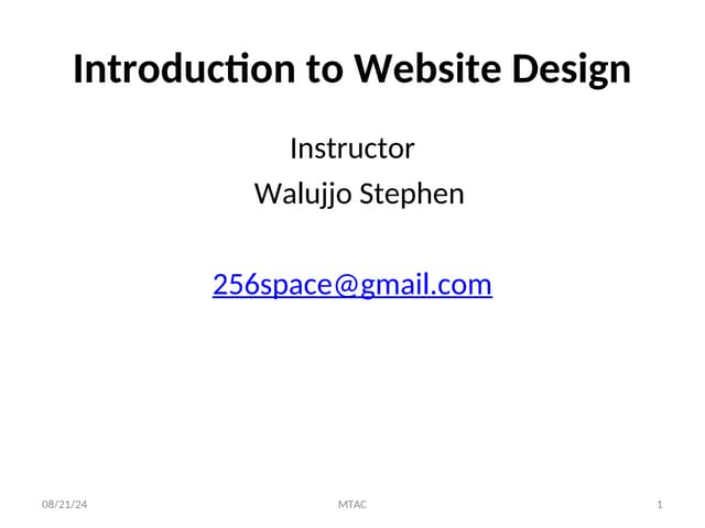 Website Development Design Lecture Notesppt
