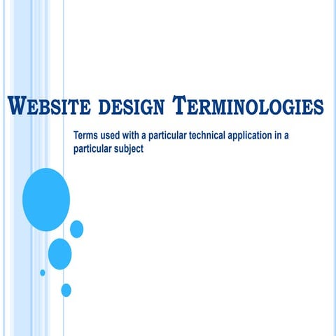 Website Design Terminologies | PPTX
