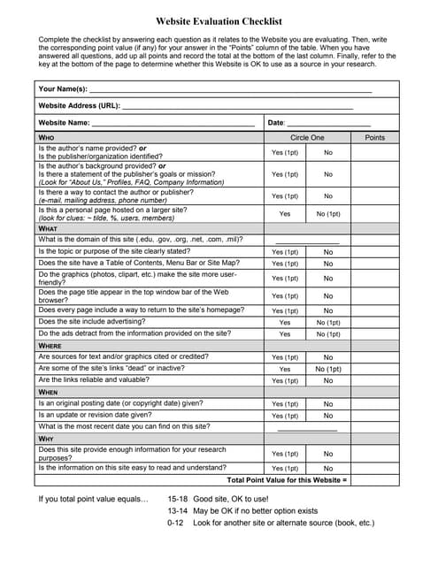 Checklist | PDF