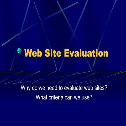 Website evaluation | PPT