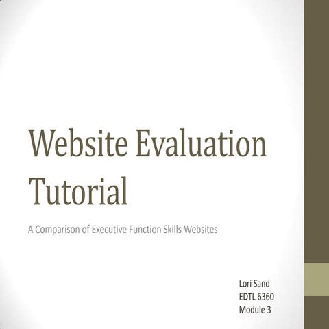 Website Evaluation Tutorial | PPTX