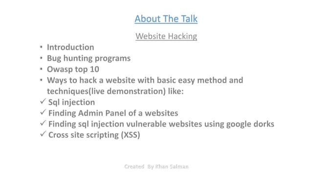Website Hacking Start Basic Website Hacking Beginner Website Hacking Practicals Sql Injection