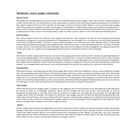 Website main page rationale | DOCX