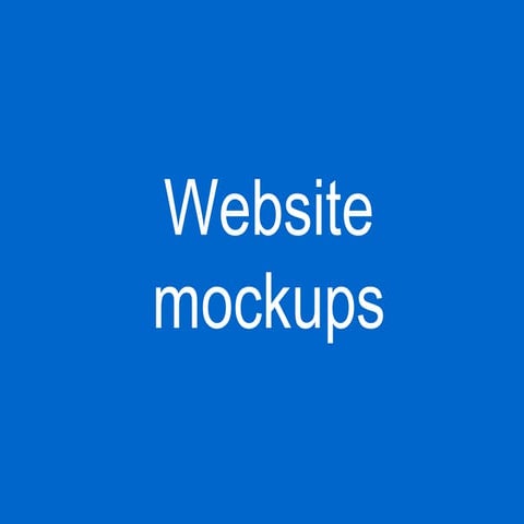 Website mockups | PPT