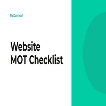 Website MOT Checklist | PPT
