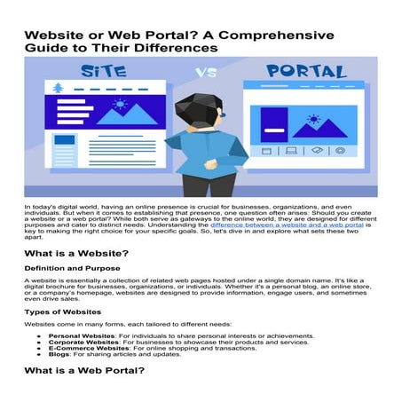 Website or Web Portal? A Comprehensive Guide to Their Differences | DOCX