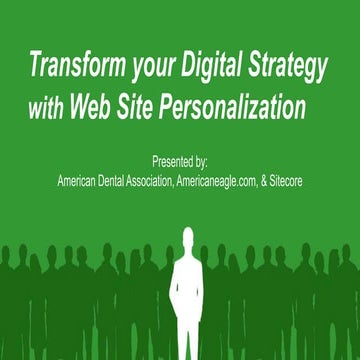 Transform Your Digital Strategy with Web Site Personalization | PPT