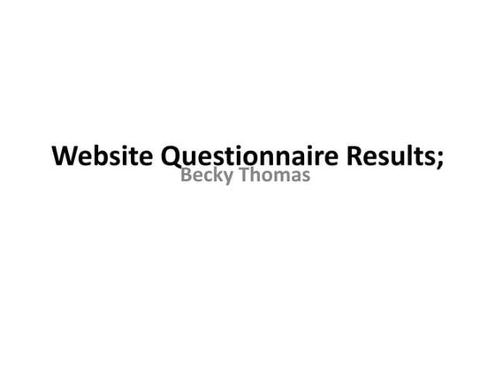 Questionnaire | PDF