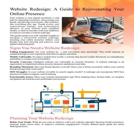 Breathe New Life into Your Online Presence: The Ultimate Guide to Website Redesign | PDF