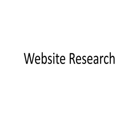 Website research | PPT