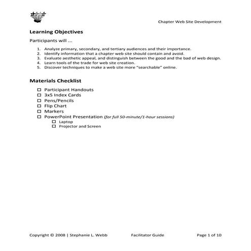 Chapter Web Site Development | PDF