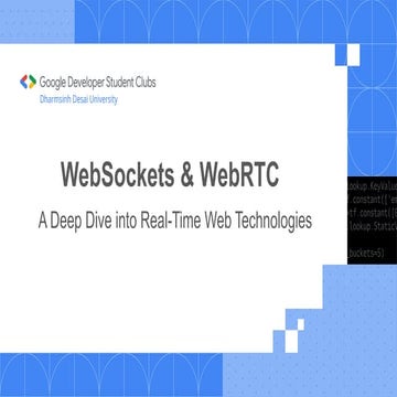 Tech Winter Break - WebSockets And WebRTC | PPT