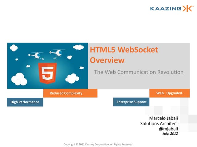 HTML5 WebSocket Introduction | PPTX HTML5 WebSocket Introduction | PPTX