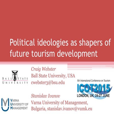 Political ideologies as shapers of future tourism development | PDF