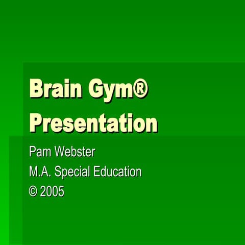 Brain gym | PPT