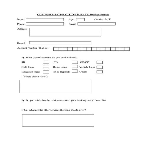 Questionnaire for the Private Banking Sector | DOCX