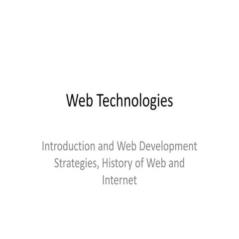 Webtech-ppt.pptx | Web Development | Internet