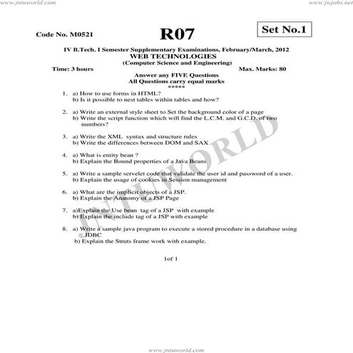 Web technologies | PDF