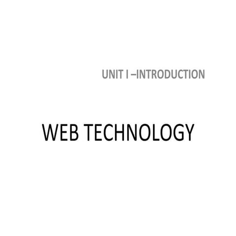 Web technology | PPT