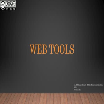 Web tools ppt | PPTX