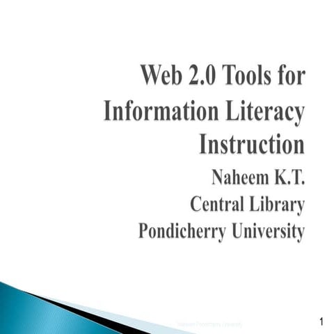 Web tools information literacy instruction | PPT