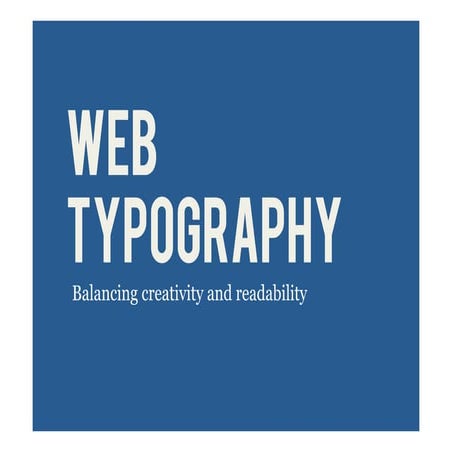 Web Typography | PPT