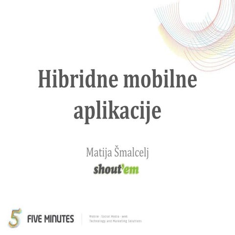 WebUG - Hibridne mobilne aplikacije | PPTX