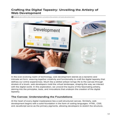 Crafting the Digital Tapestry: Unveiling the Artistry of Web ...